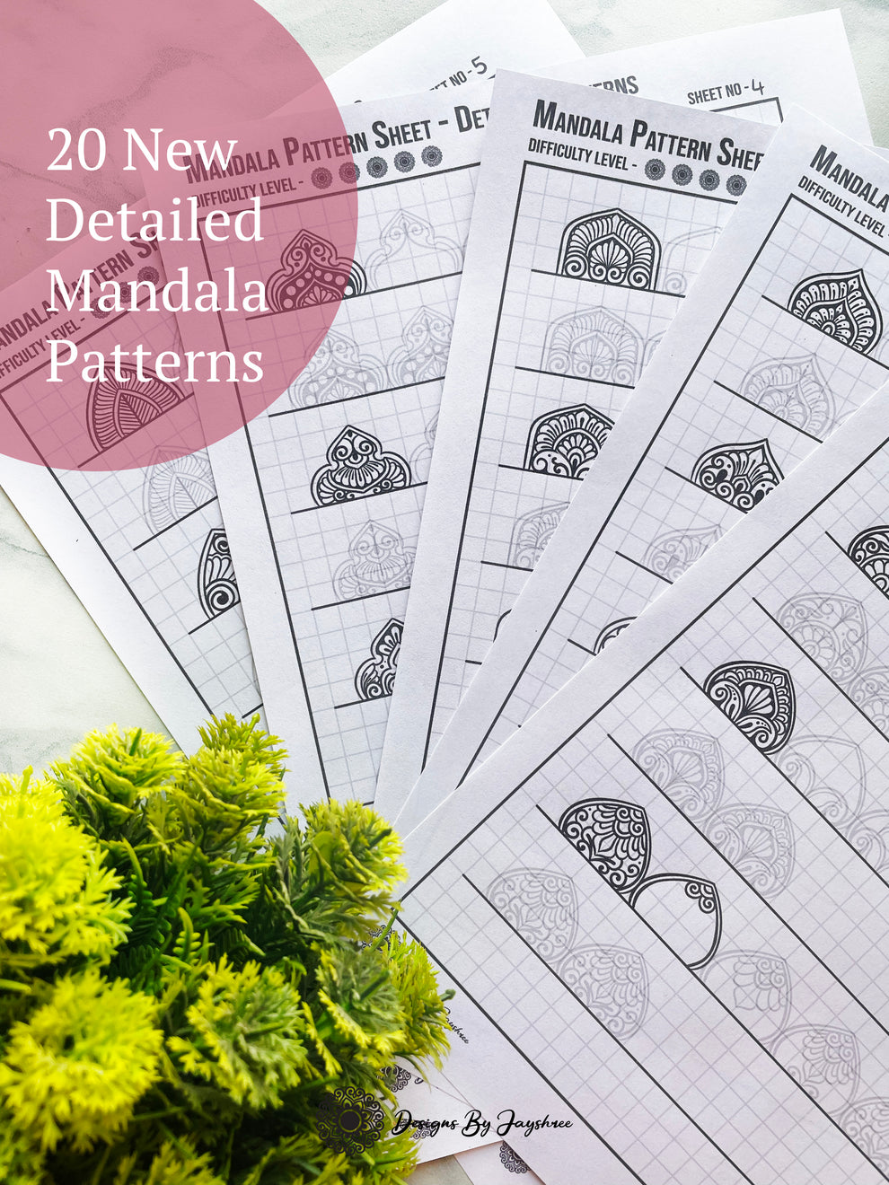 Detailed Mandala Pattern Sheets - 20 Patterns – Designs By Jayshree