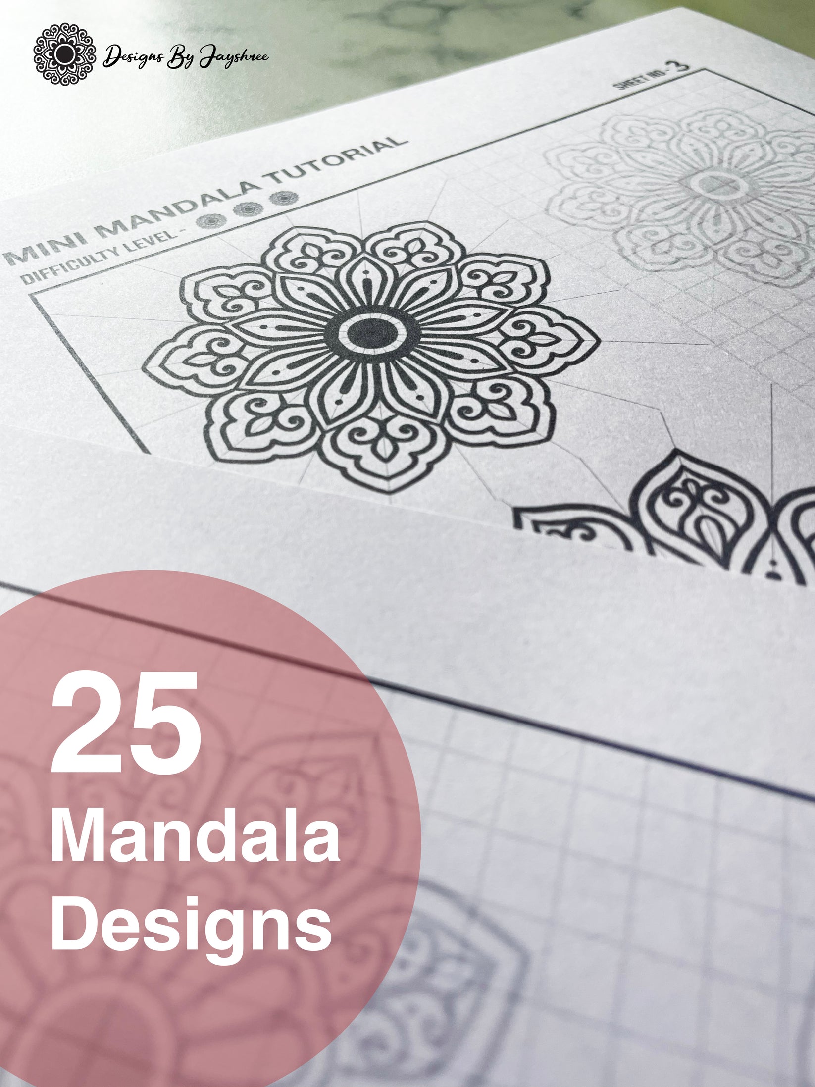 Mandala Tracing & Practice Sheets - 25 Mandala Designs To Learn – Designs By Jayshree