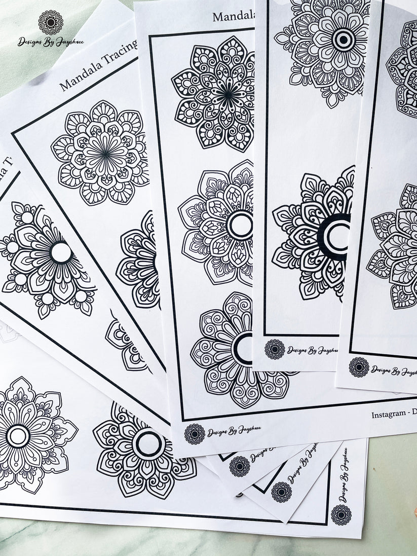 Small Mandala - Tracing & Colouring Pages - Set of 30 Mandalas ...