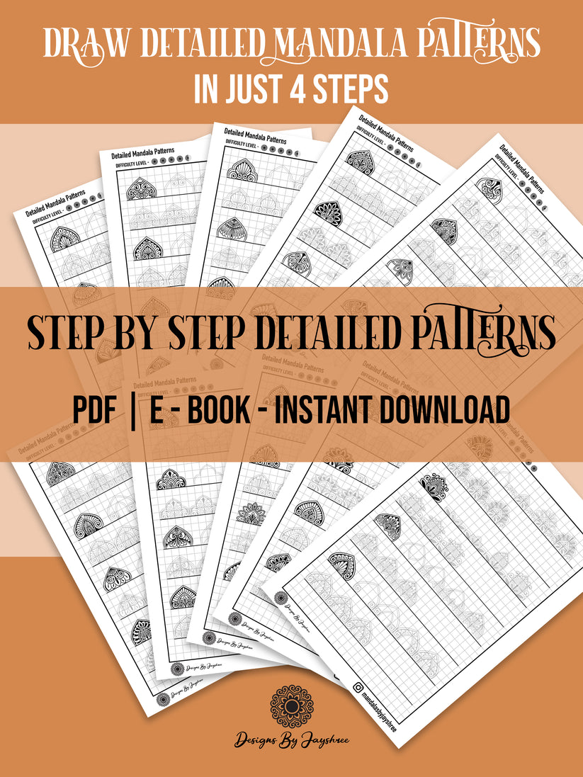 Step by Step - Detailed Mandala patterns in 4 Steps – Designs By Jayshree